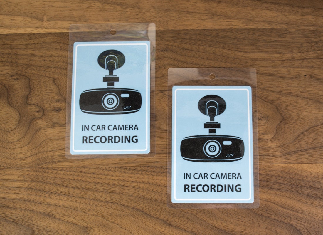 Dash Camera in Car Recording Sign 2 Placard Rideshare Services uber ...