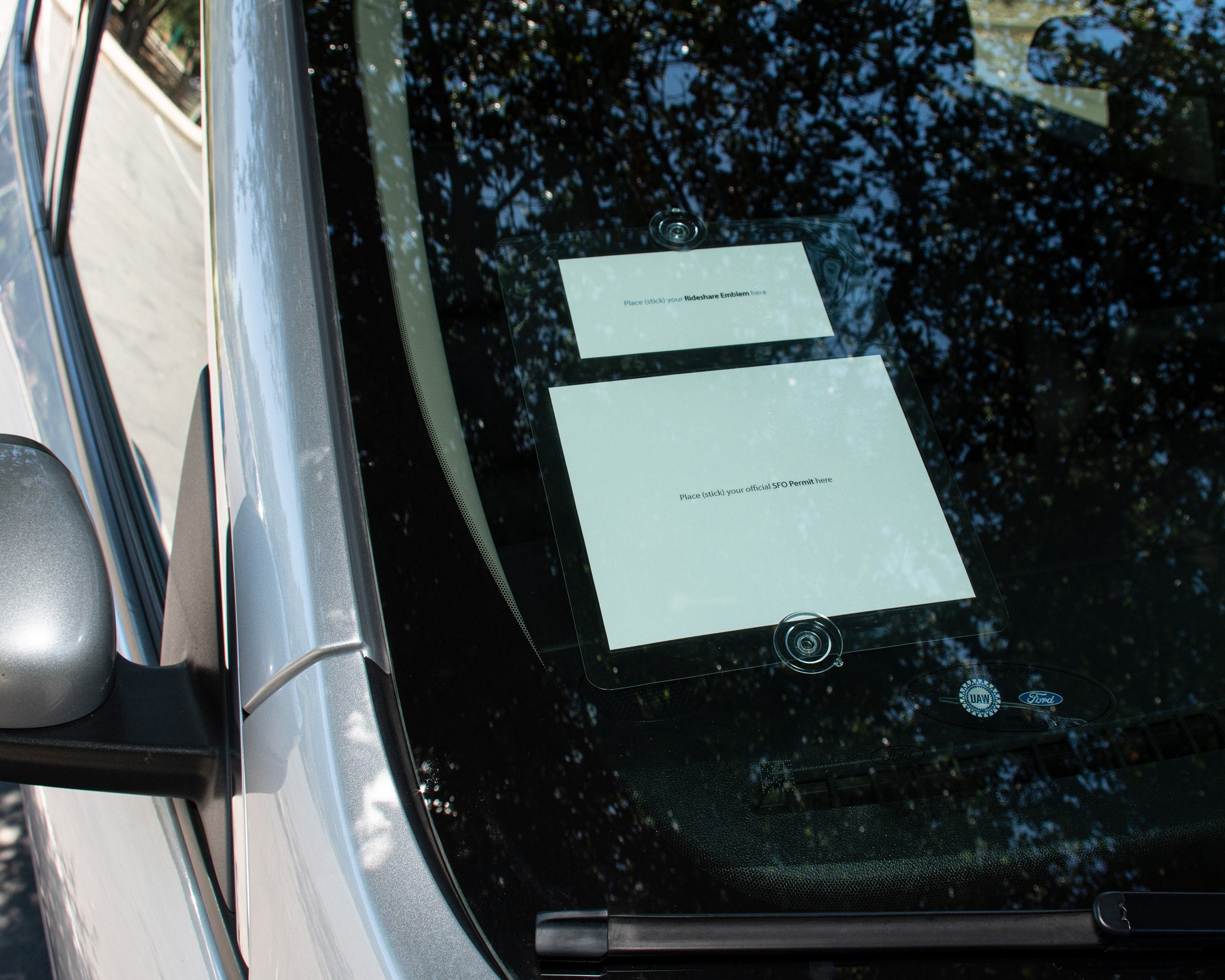 Place Uber Sign and SFO Permit Here Placard Sign Removable Holder pair ...