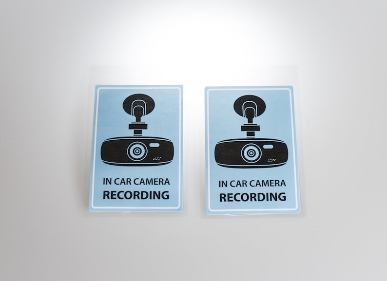 Dash Camera in Car Recording Sign 2 Placard Rideshare | Etsy