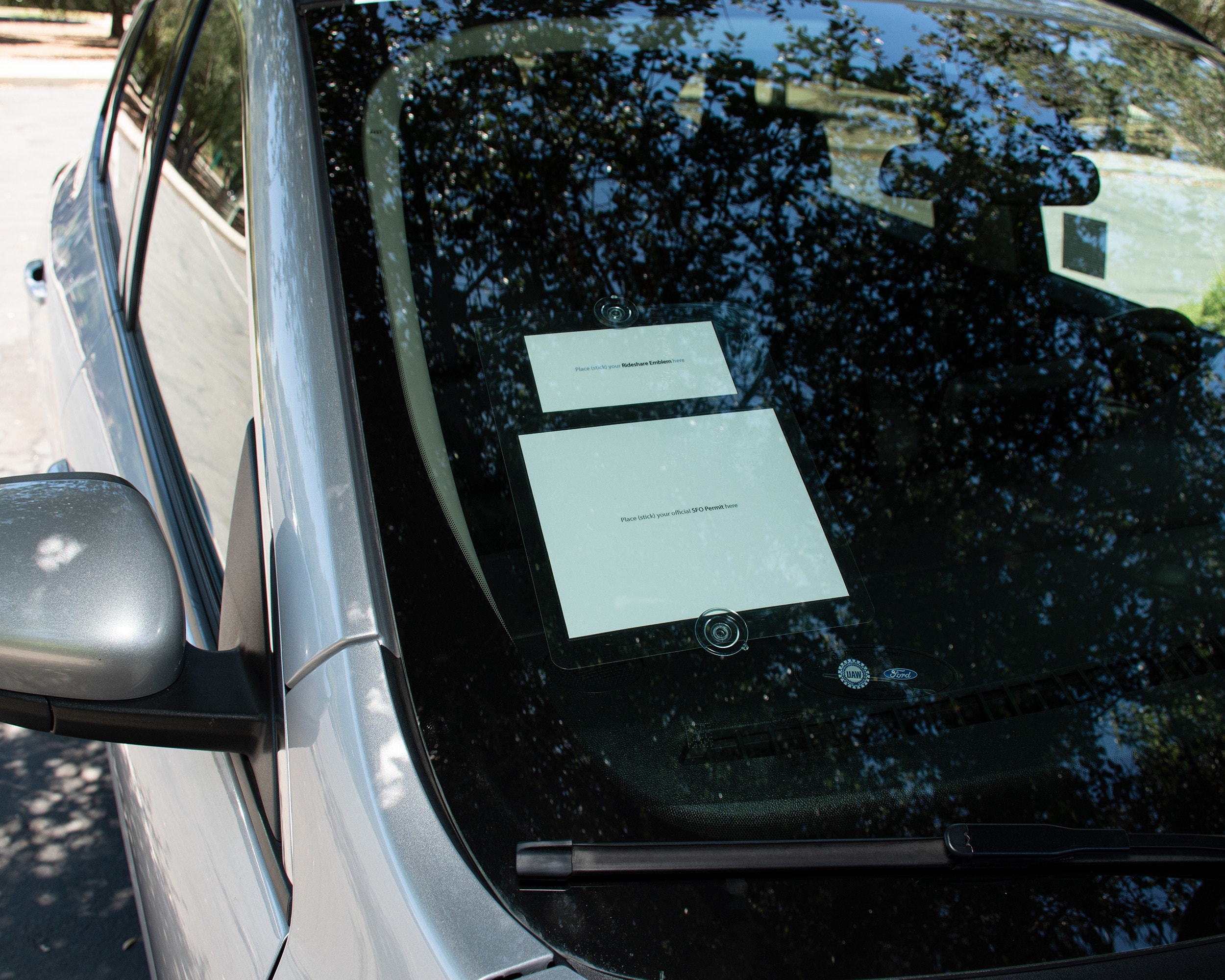 Place Uber Sign and SFO Permit Here Placard Sign Removable Holder pair ...