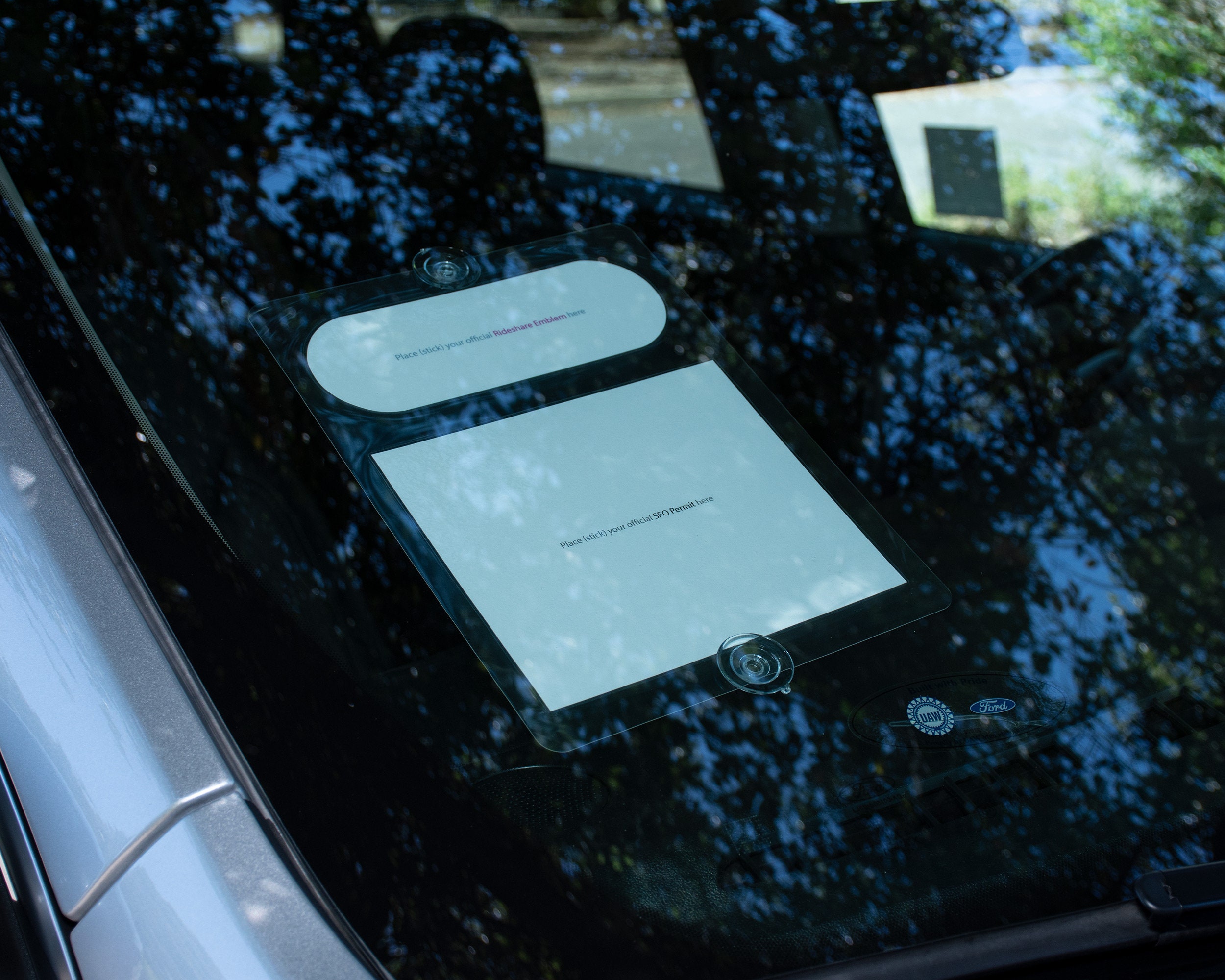 Place Lyft Sign and SFO Permit Here | Placard Sign Removable Holder ...