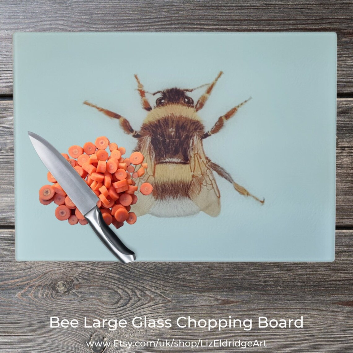 Bumble Bee Glass Chopping Cutting Board Can Be Personalised - Etsy UK