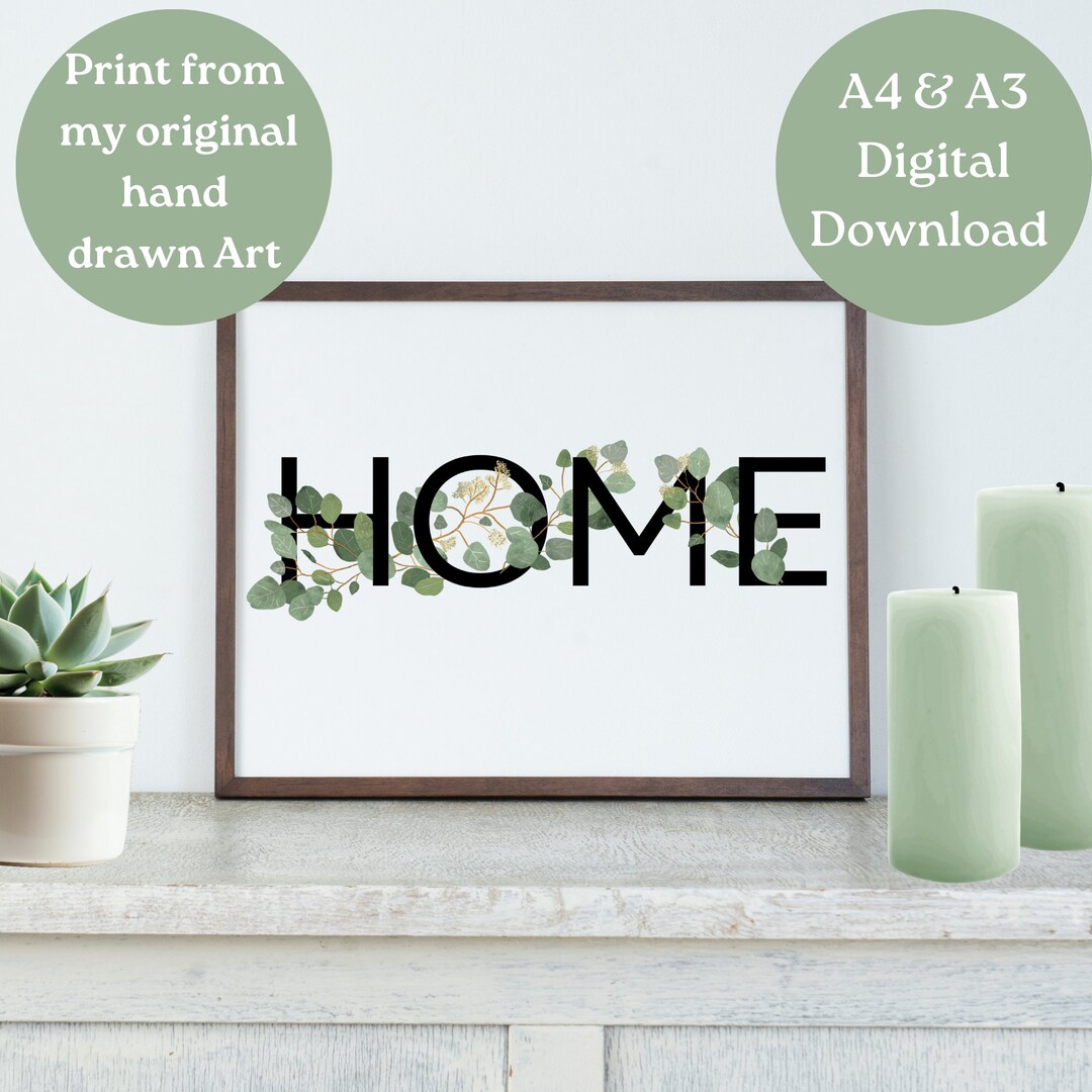 Eucalyptus Home Print to Download and Print at Home, Digital Poster ...