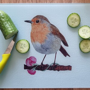 Robin Personalised Glass Chopping Cutting Board Large | Etsy