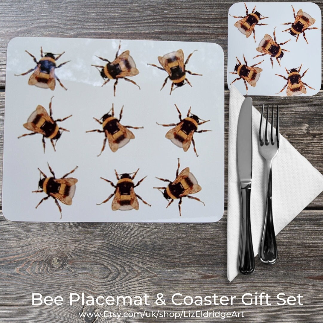 Buy Bumble Bees Place Setting Placemat and Matching Coaster Online in ...