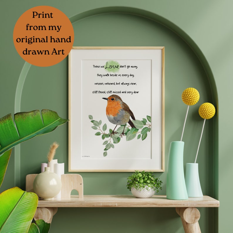 Robin Poem Memorial Digitales Poster, herunterladbares Poster zum ...