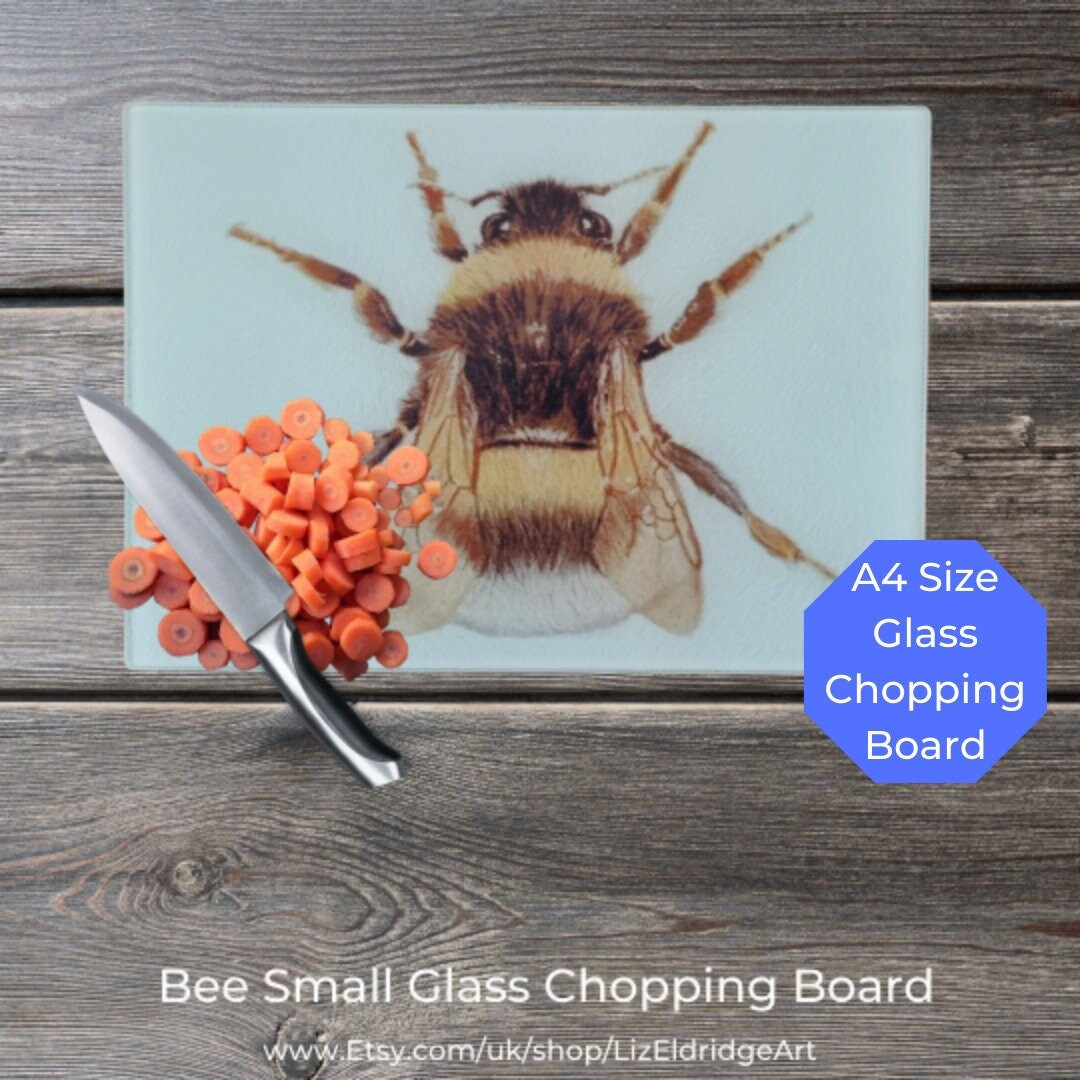Bumble Bee Glass Chopping Cutting Board Worktop Saver, Small, Bee Gift ...