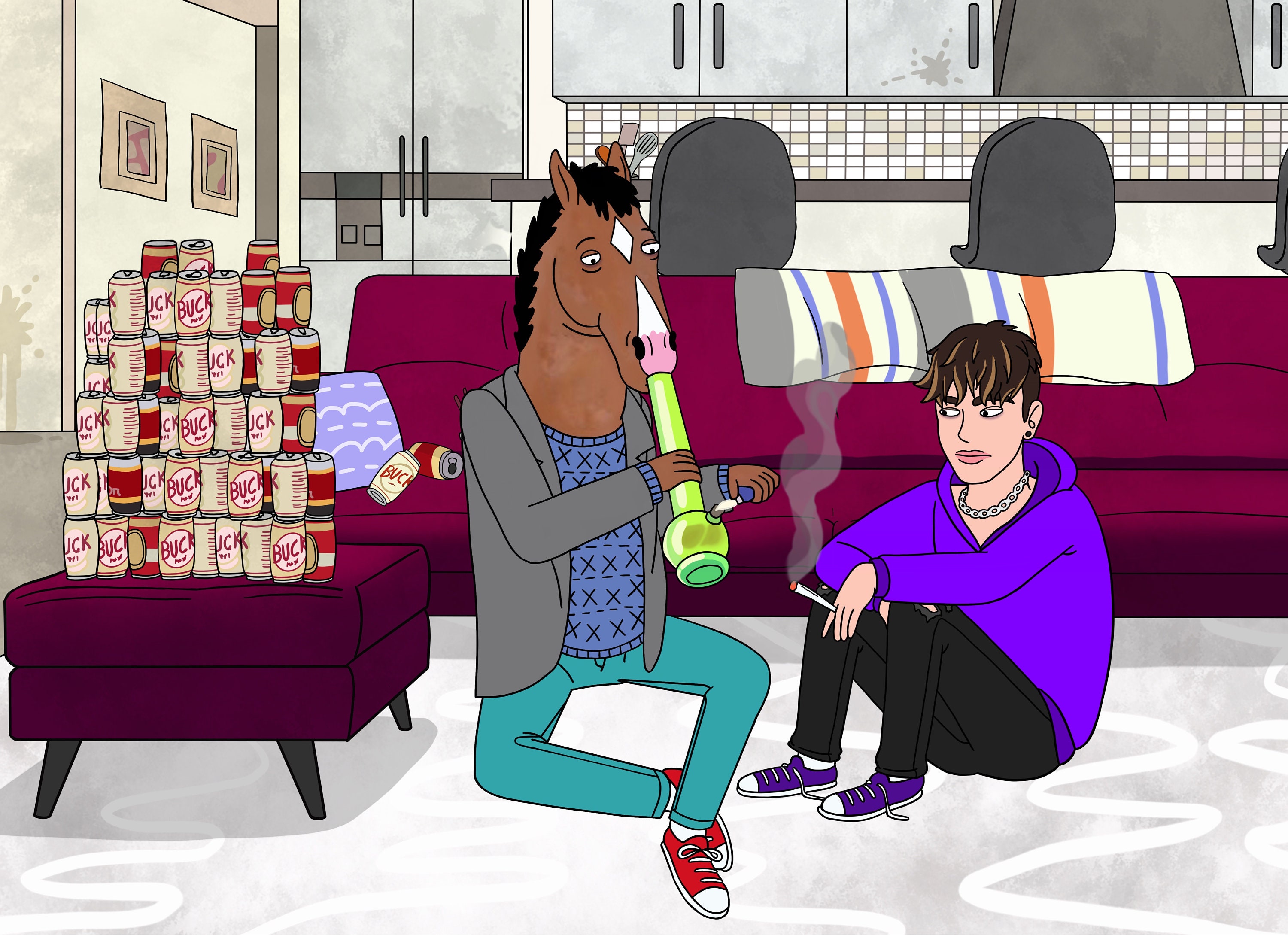 Custom Digital Bojack Horseman Style Drawing Printable Art. | Etsy