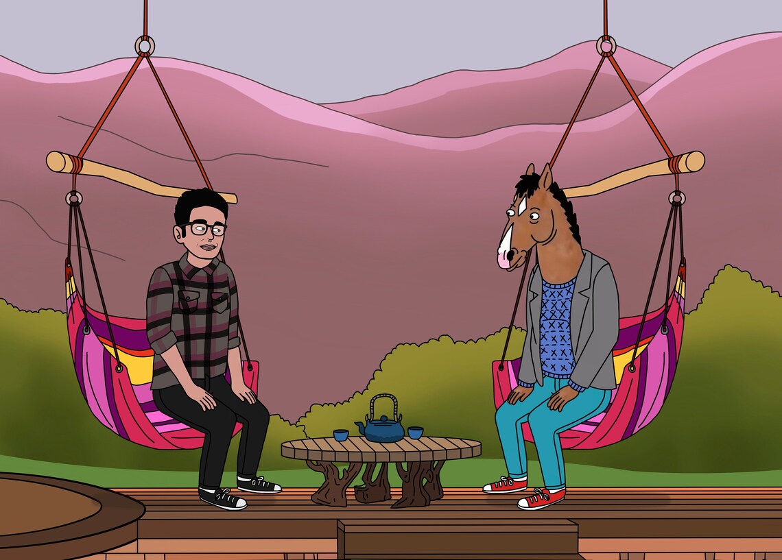 Custom Digital Bojack Horseman Style Drawing Printable Art. | Etsy