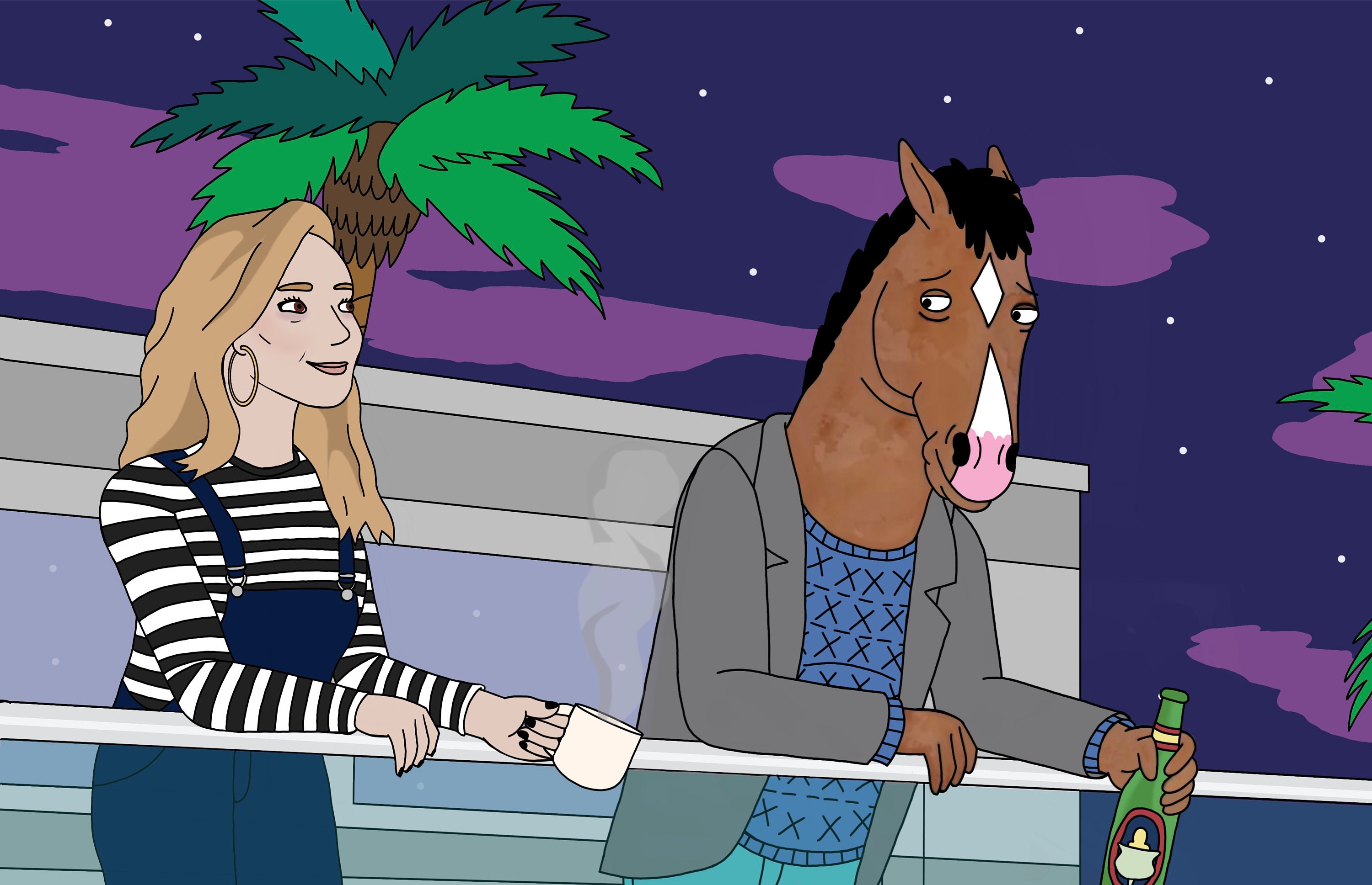 Custom Digital Bojack Horseman Style Drawing Printable Art. - Etsy ...