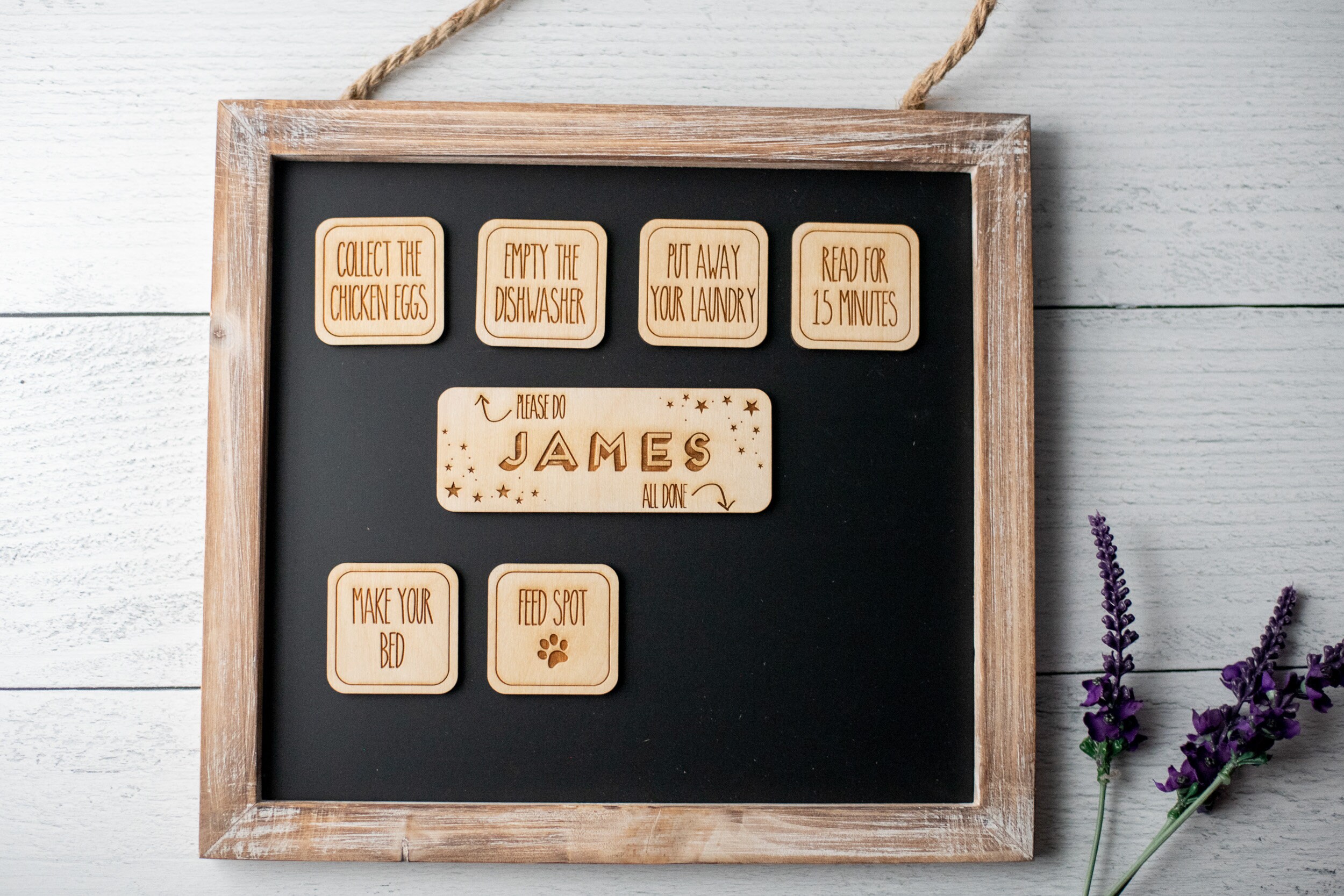 Custom Chore Chart for Kids Wooden Personalized to Do Chart - Etsy