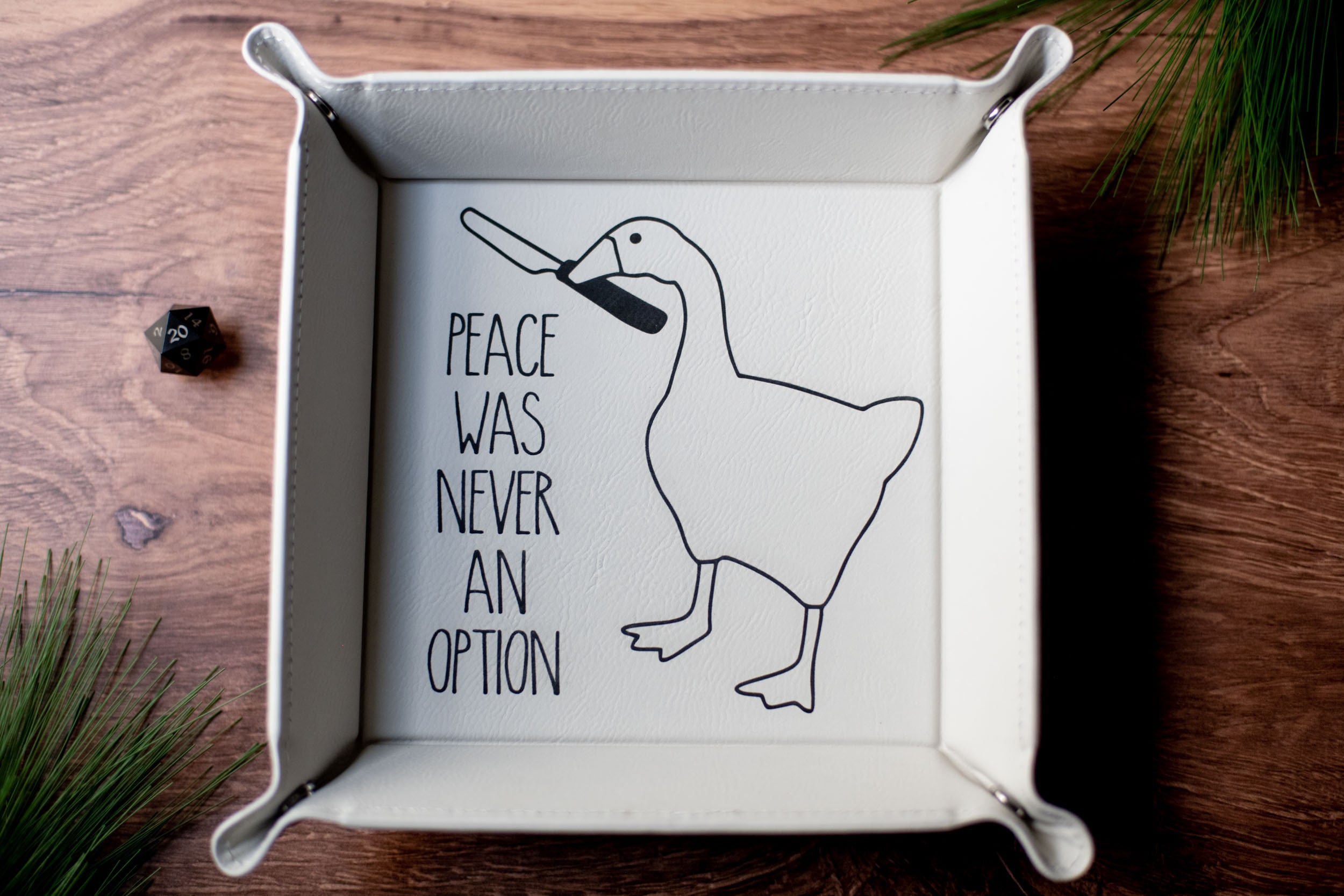 Dice Rolling Tray, Gamer Tray | Goose Meme Peace Was Never an Option - Etsy