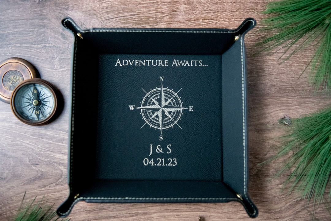 Leather Valet Tray, Valet Tray for Men, Catch All Tray | Adventure ...
