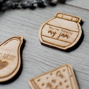 Food Pun Magnets, Wooden Food Magnets, Cute Food Magnets Choose Your ...