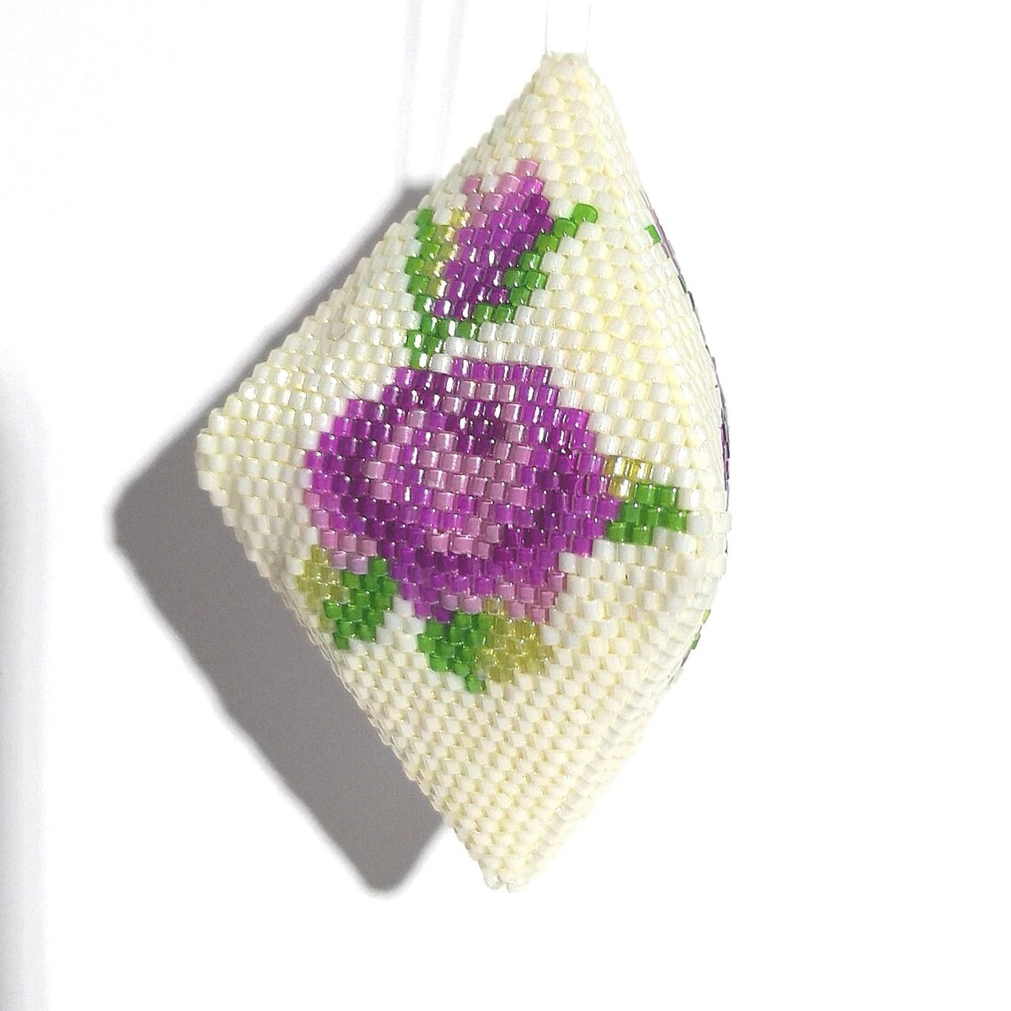 3D Peyote Pod "timeless Purple" Pod Pattern 25 Rows. WARNING - This is ...