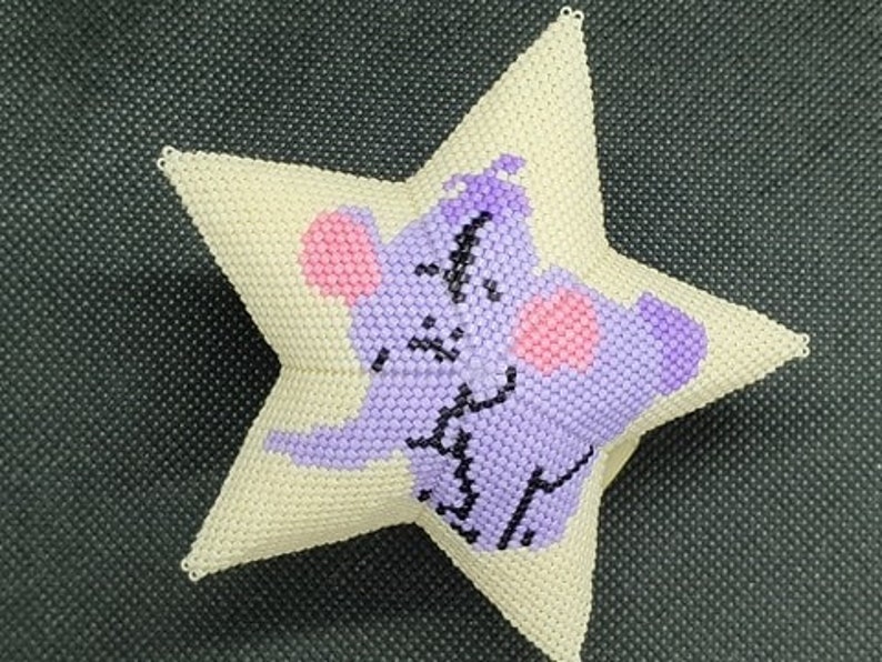 3D Peyote Star lumpy 20 Rows Pattern is a Fun | Etsy