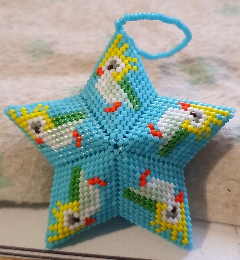 3D Peyote Star polly Pattern 13 Rows is a Fun - Etsy