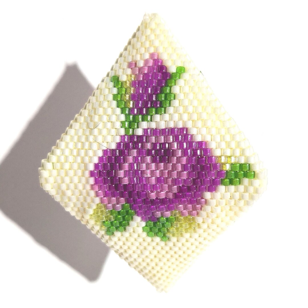 3D Peyote Pod "timeless Purple" Pod Pattern 25 Rows. WARNING - This is ...