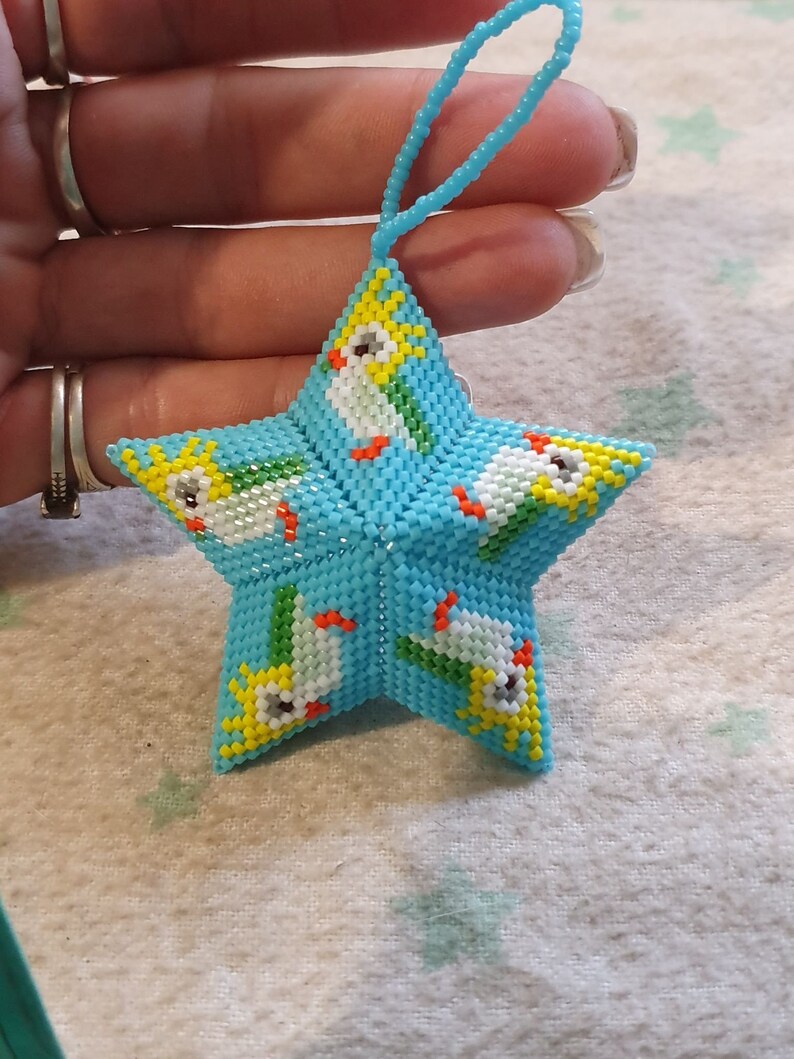 3D Peyote Star polly Pattern 13 Rows is a Fun - Etsy