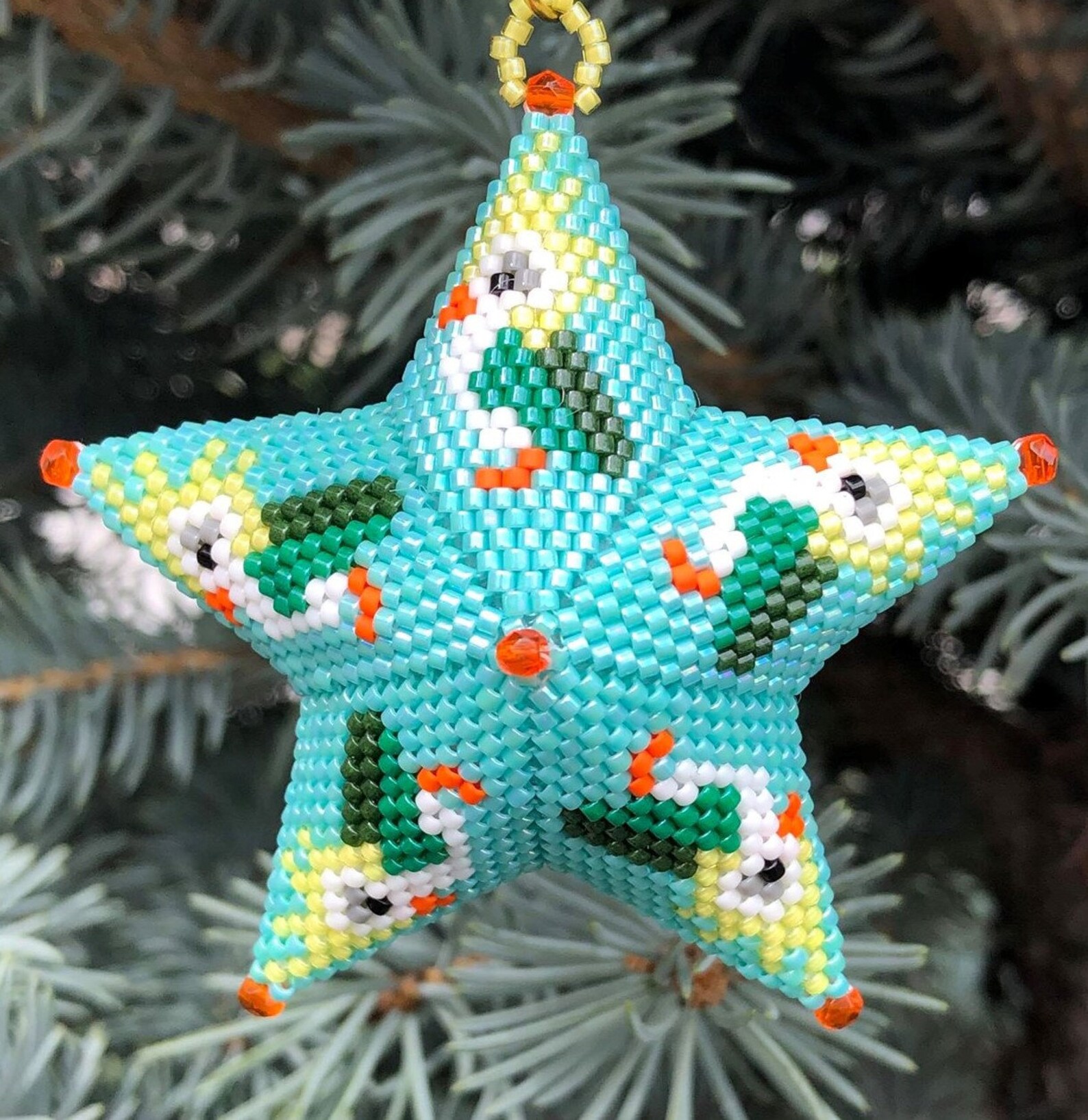 3D Peyote Star polly Pattern 13 Rows is a Fun - Etsy