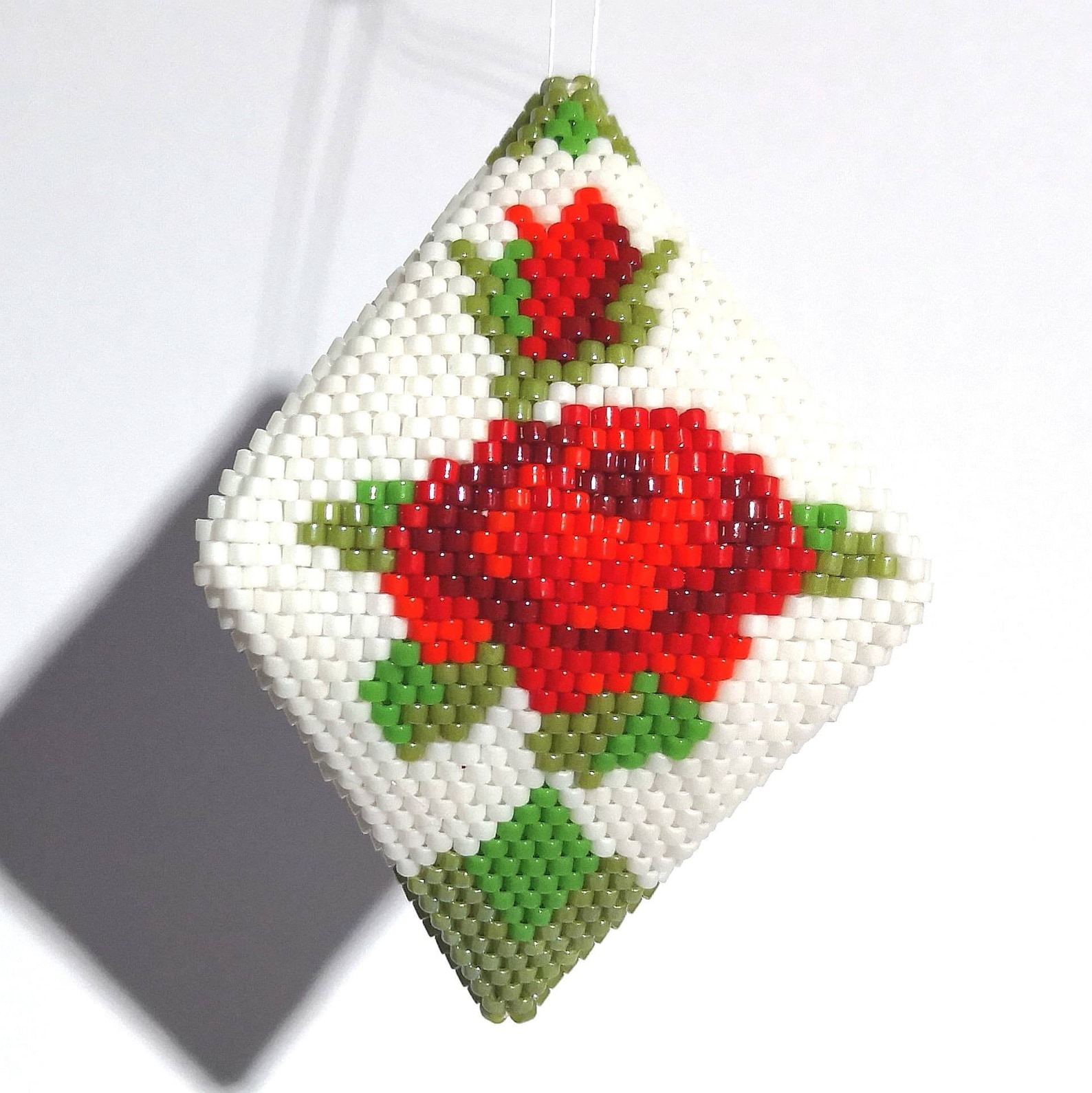 3D Peyote Pod rose Bud Pattern 25 Rows is a Fun | Etsy