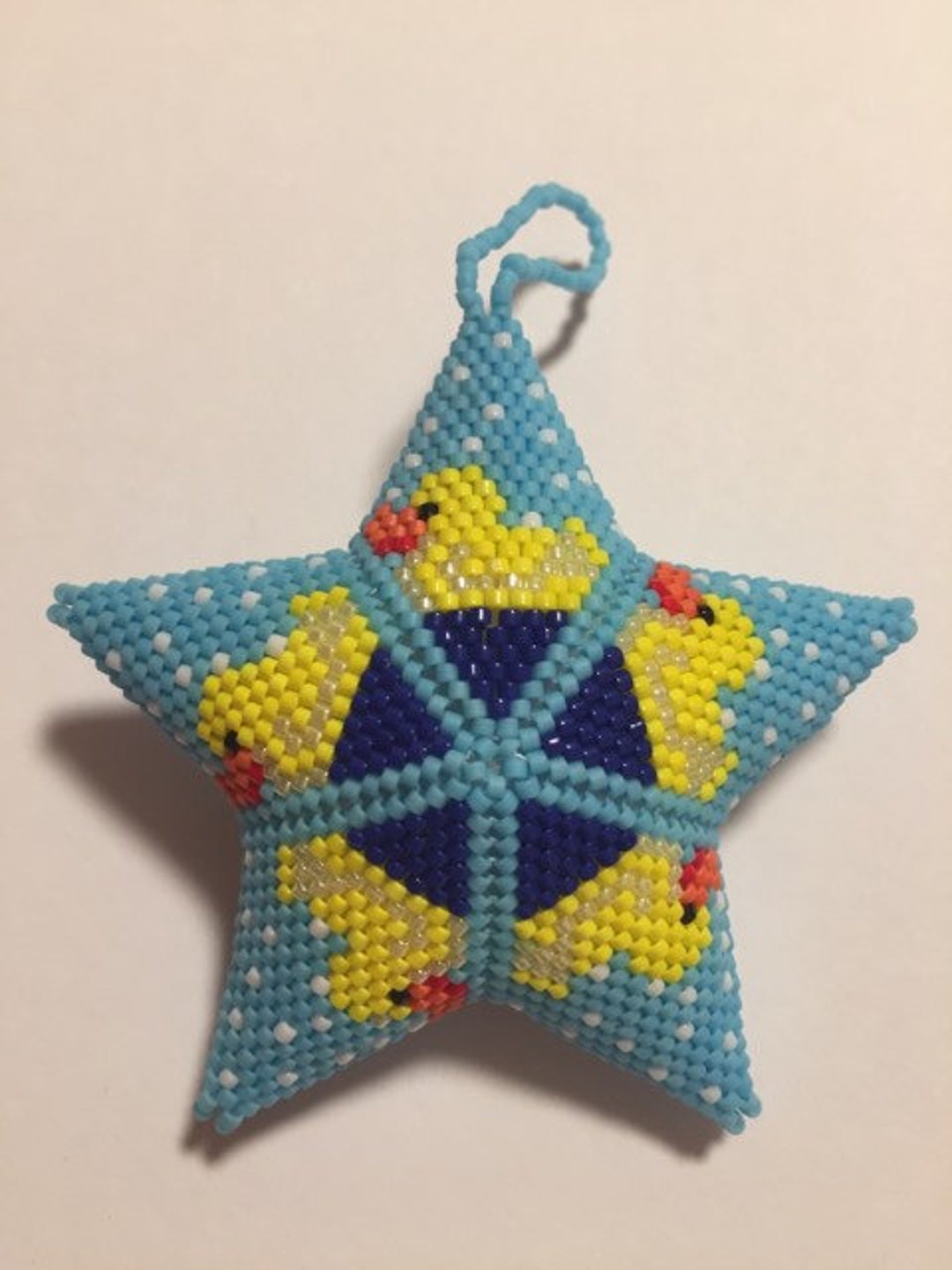 3D Peyote Star "rubber Duckie" Pattern 14 Rows is a Fun Pattern to Make ...