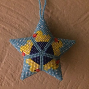 3D Peyote Star "rubber Duckie" Pattern 14 Rows is a Fun Pattern to Make ...