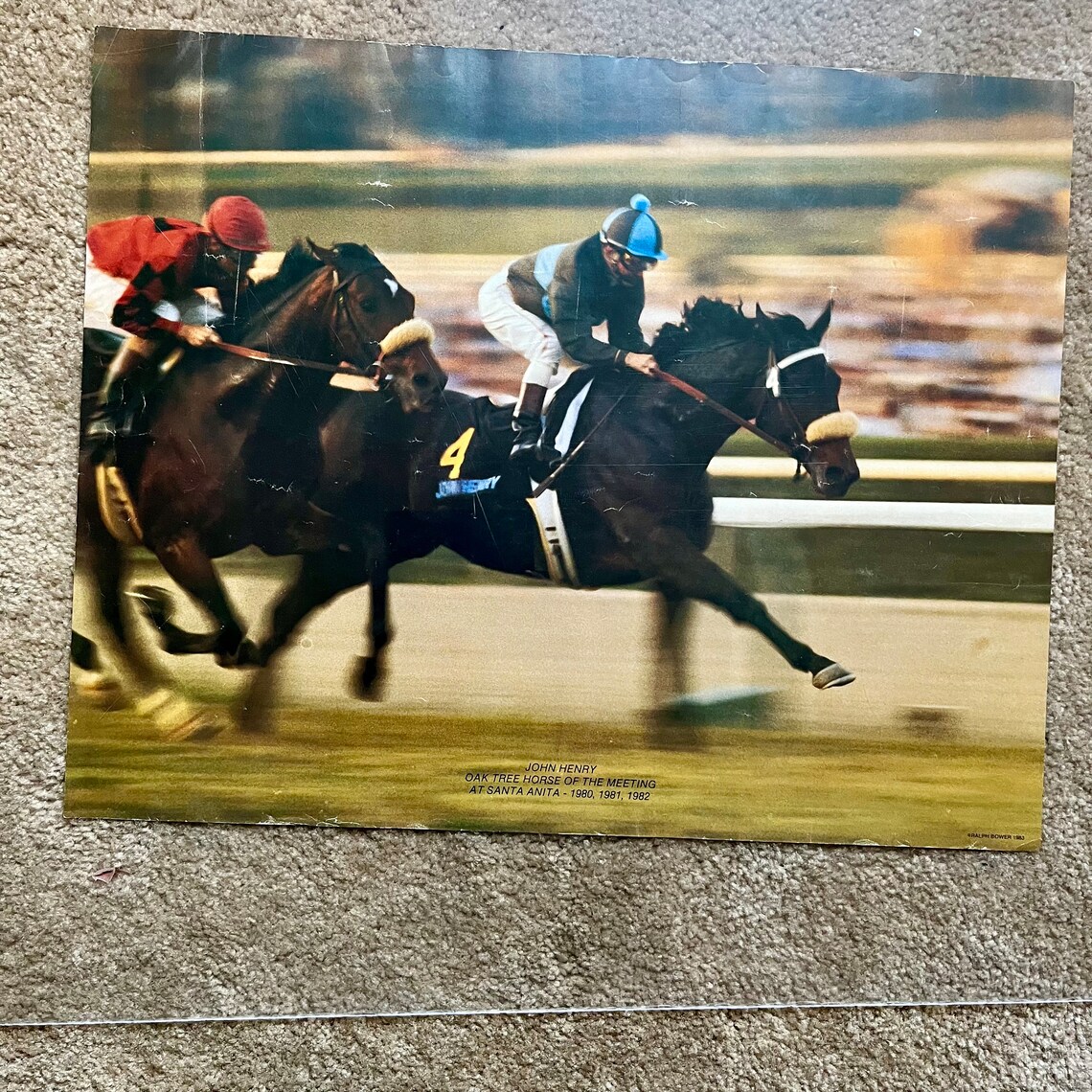 This is a Poster of Bill Shoemaker on the Great John Henry - Etsy