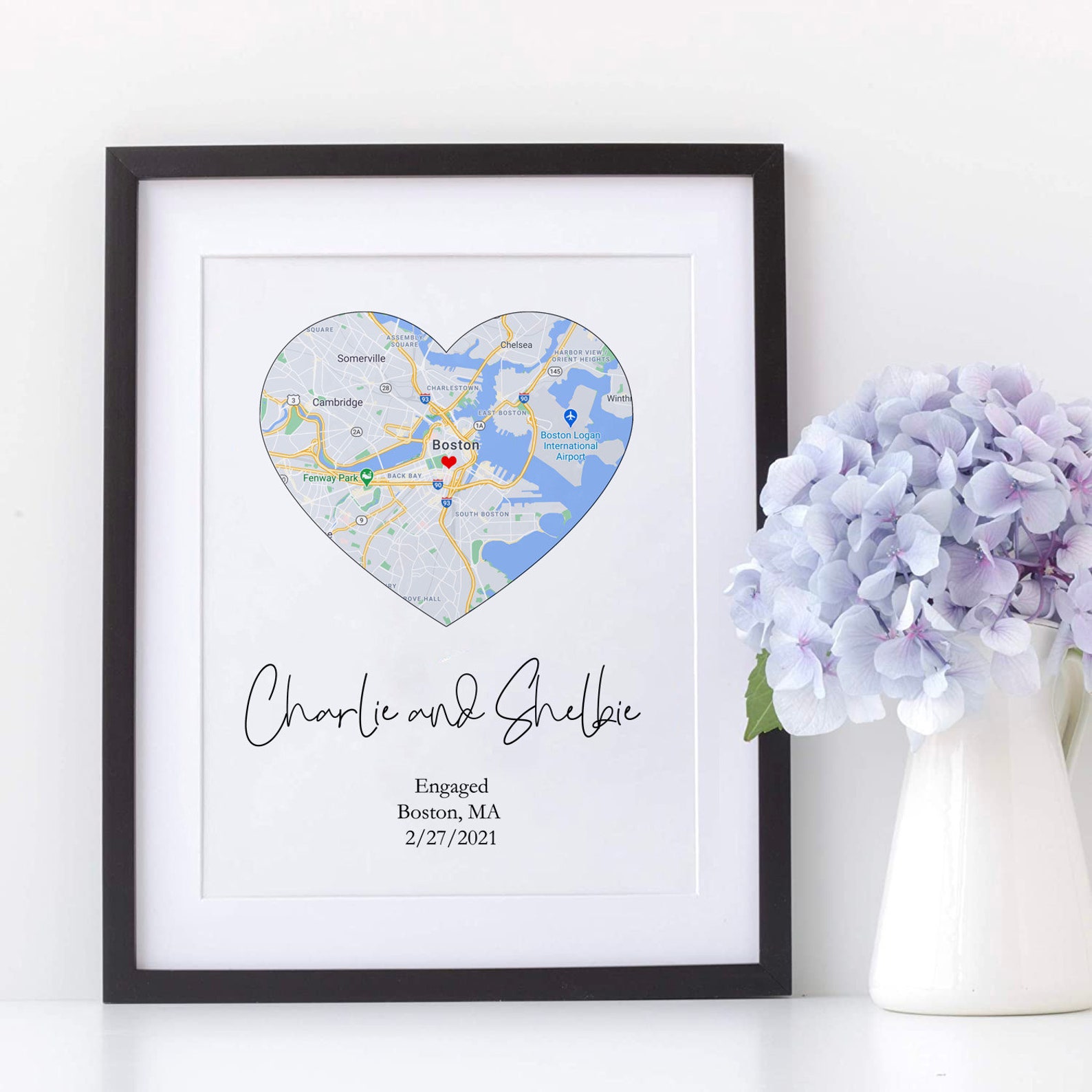 Engagement Map Print Gift for Future Mrs Engagement Gift for - Etsy