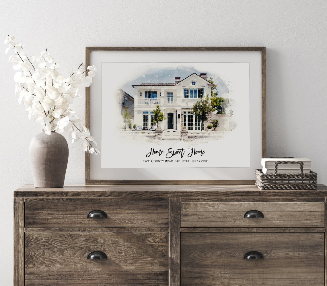 Custom House Portrait Personalized Gift for Clients - Etsy
