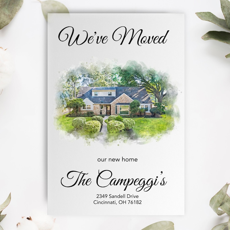 New Address Card - Etsy