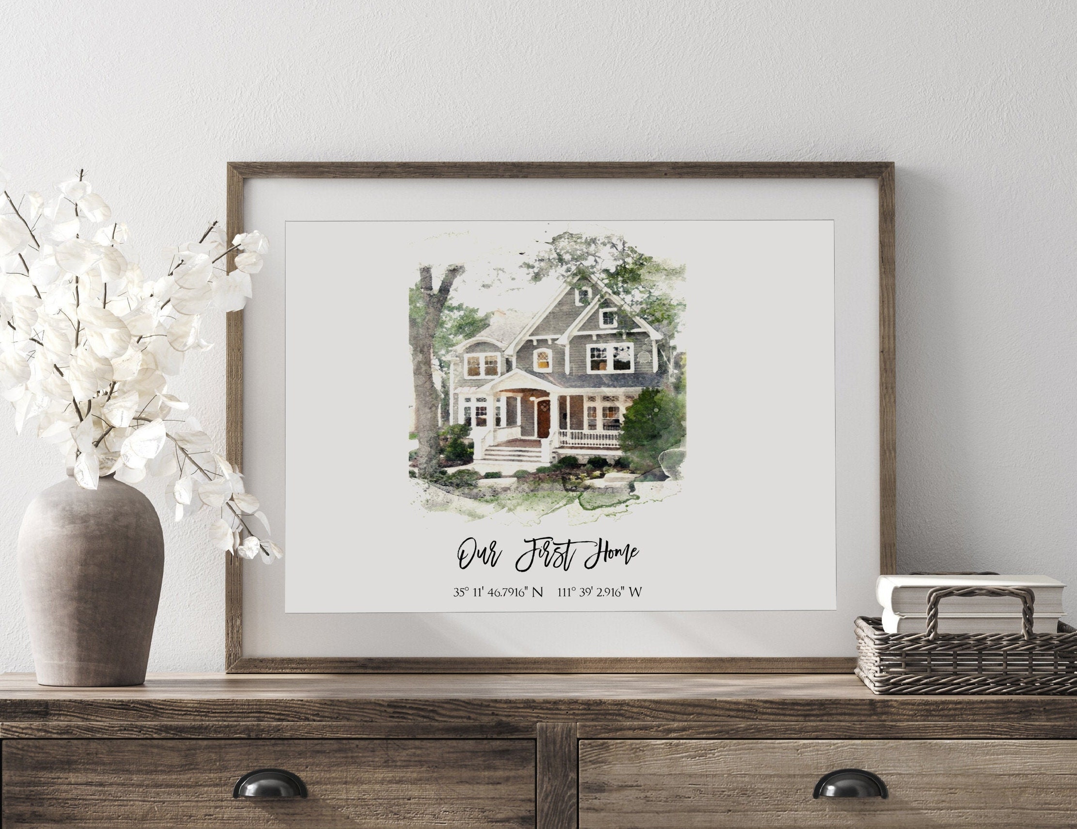 Our First Home Gift Realtor Closing Gift Watercolor Home - Etsy