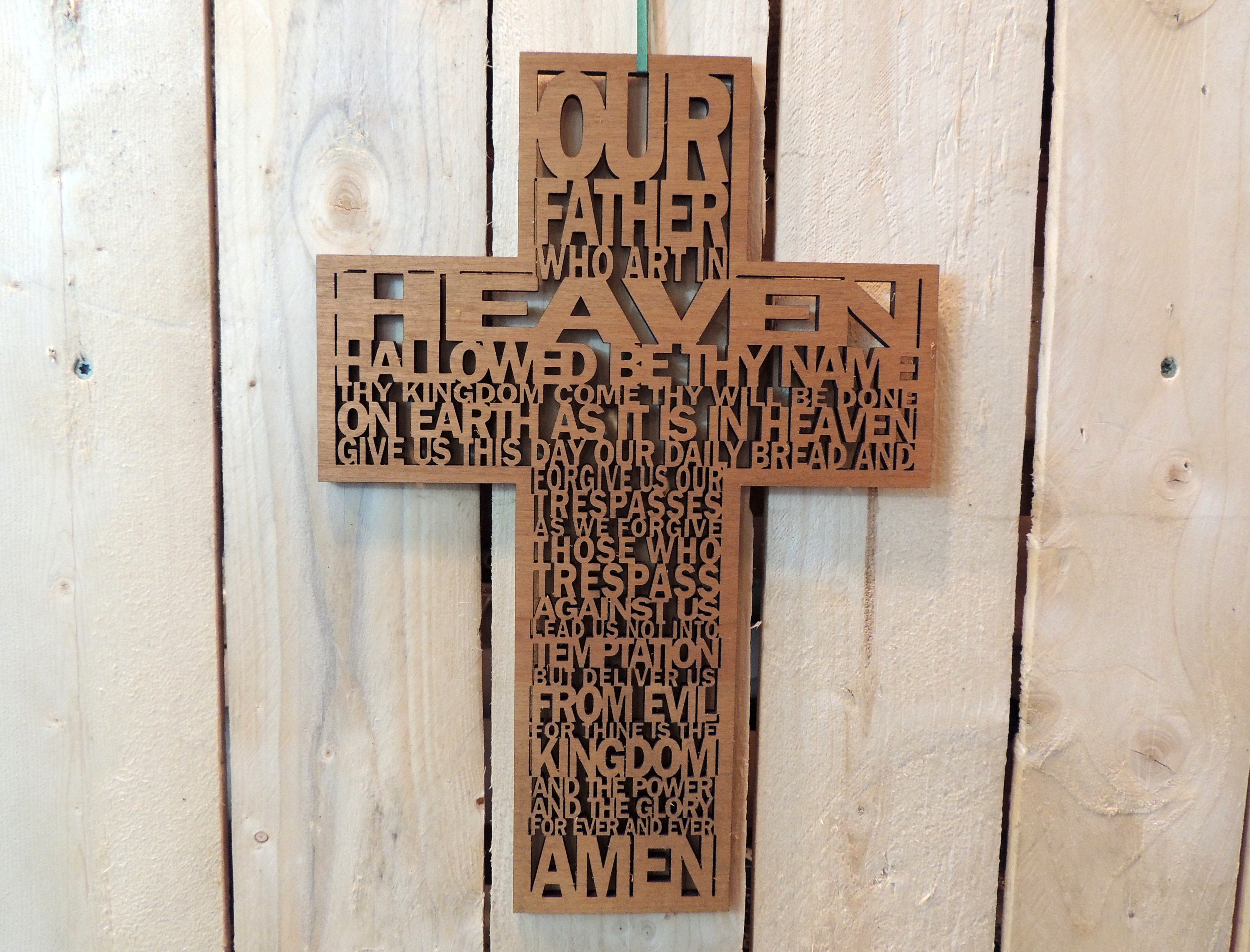 LORDS PRAYER Laser Cut Engraved Wood Wall Sign Religious Gift | Etsy