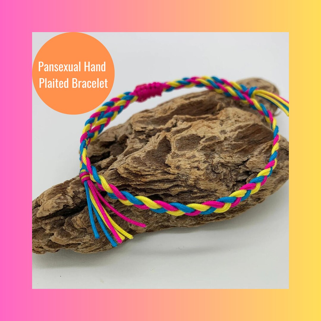 Pansexual Bracelet, Pan Pride Flag, LGBTQIA Wristband, Pride Festival ...