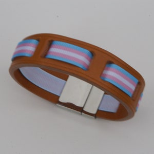 Transgender Bracelet, Trans Flag, Pride Ribbon, Trans Pride, Subtle ...