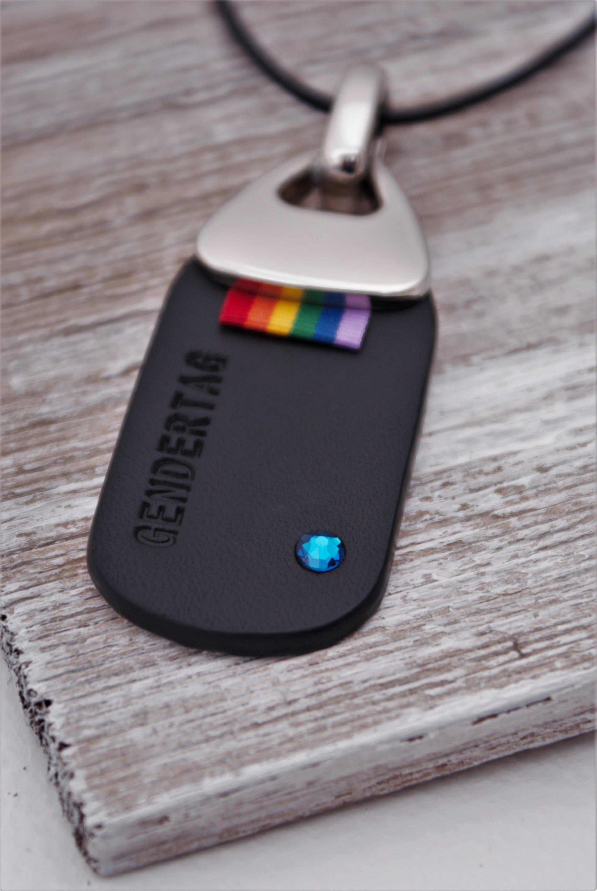 Queer Dog Tag Pendant Queer Pride | Etsy