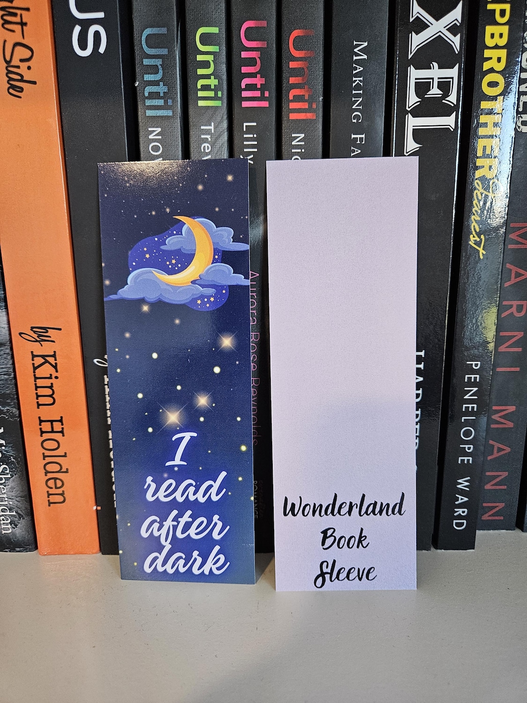 Moon and Stars Bookmark, Booktok Gift for Her, Laminated Bookmark ...