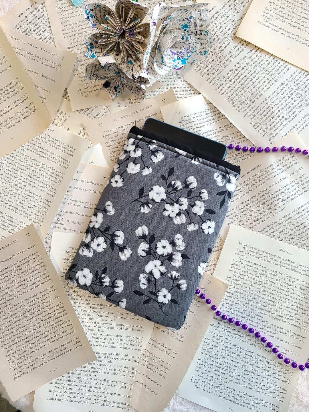 Cotton Book Cover Book Lover Gift Foam Book Sleeve - Etsy