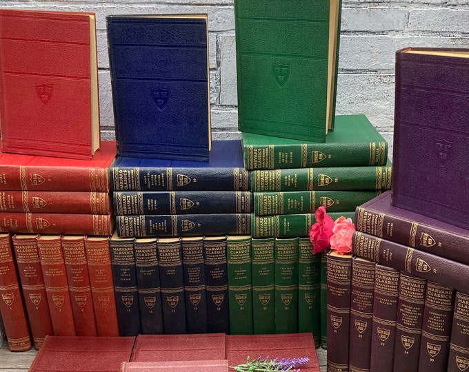 1930s Harvard Classics Five-foot Shelf of Books Rainbow Edition Vintage ...