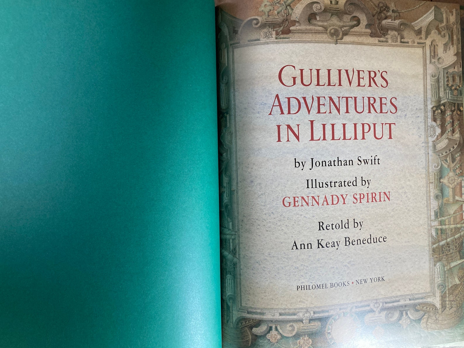 Gulliver's Travels in Lilliput: 1993 Children's Hardcover Book - Etsy