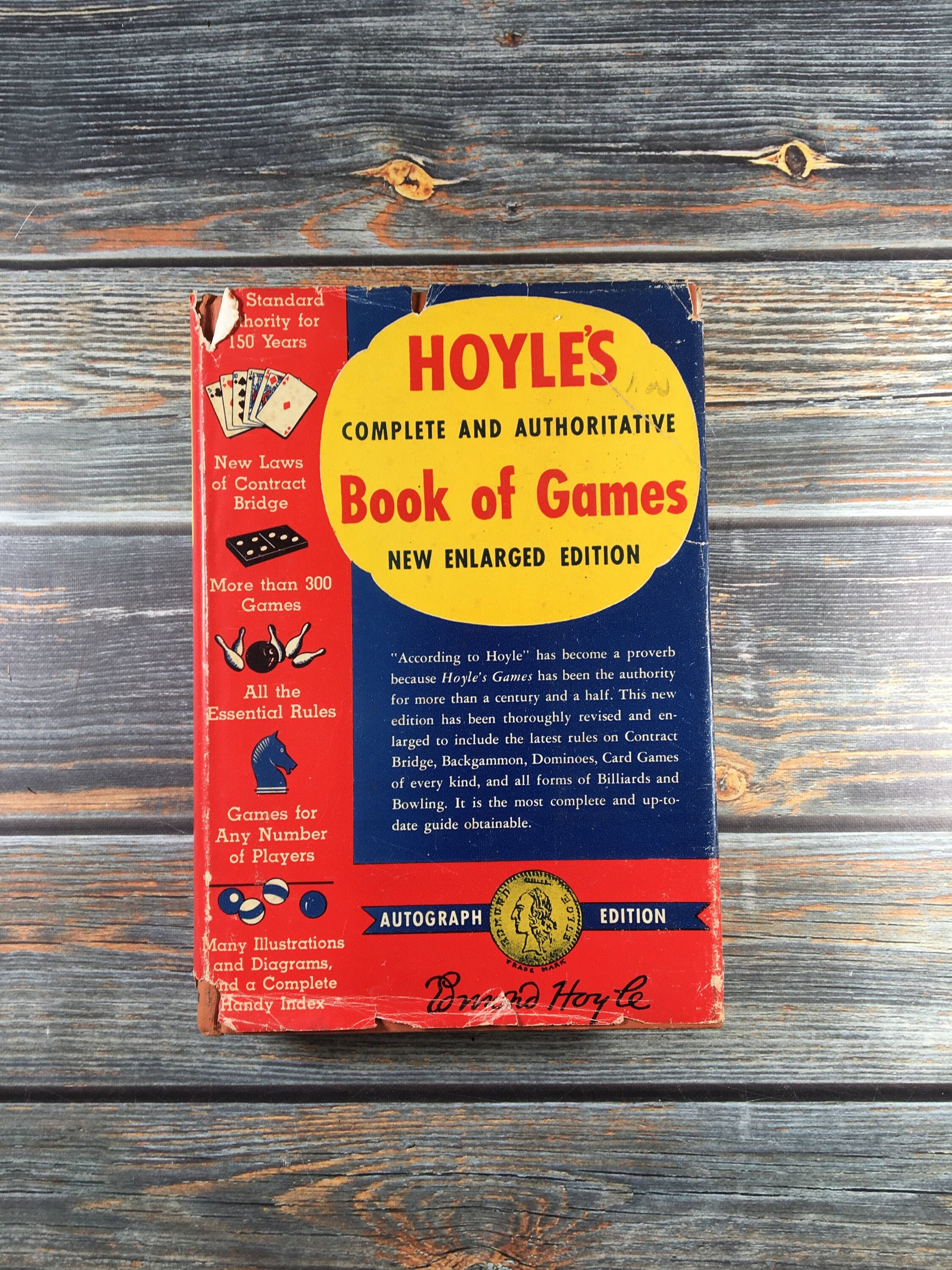 1940 HOYLES Complete and Authoritative Book of GAMES Edmond | Etsy