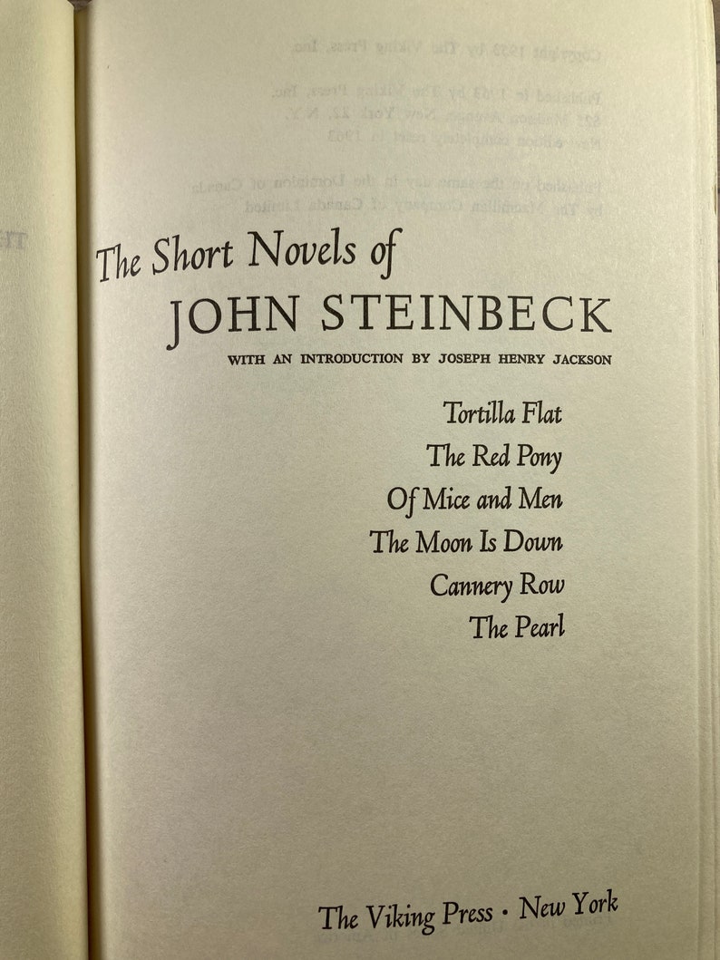Vintage John Steinbeck Hardbound Book Set: Grapes of Wrath & More - Etsy