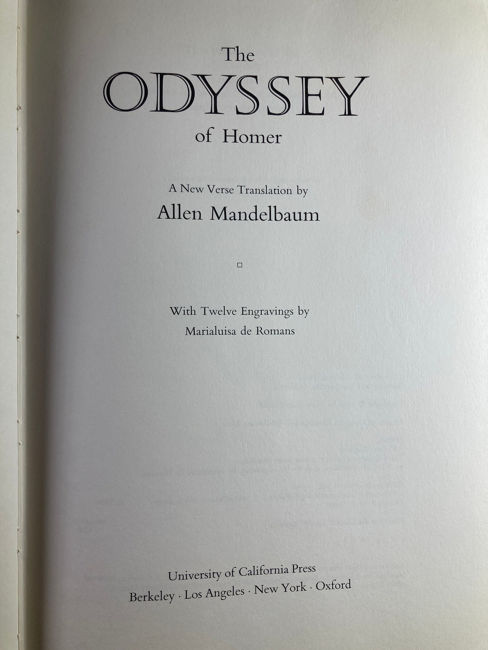 1990 the Odyssey of Homer Allen Mandelbaum - Etsy