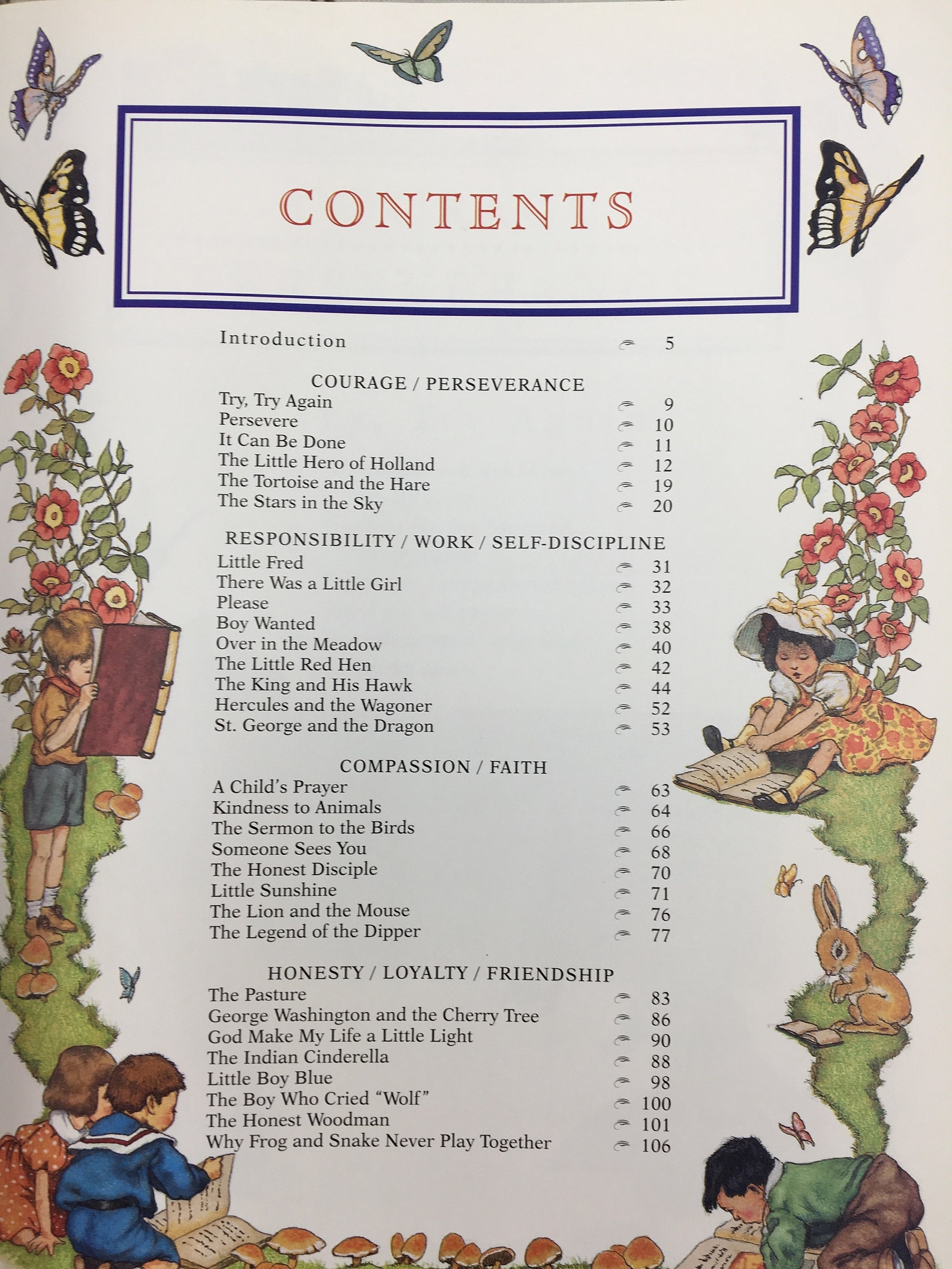 1995 the Children's Book of Virtues William J Bennett - Etsy