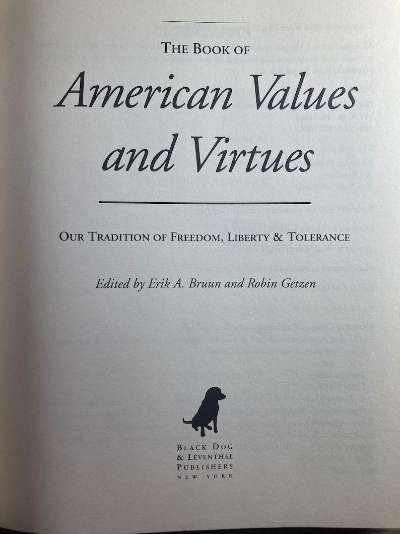1996 the Book of American Values and Virtues Our - Etsy