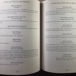 1996 the Book of American Values and Virtues Our Tradition of Freedom ...