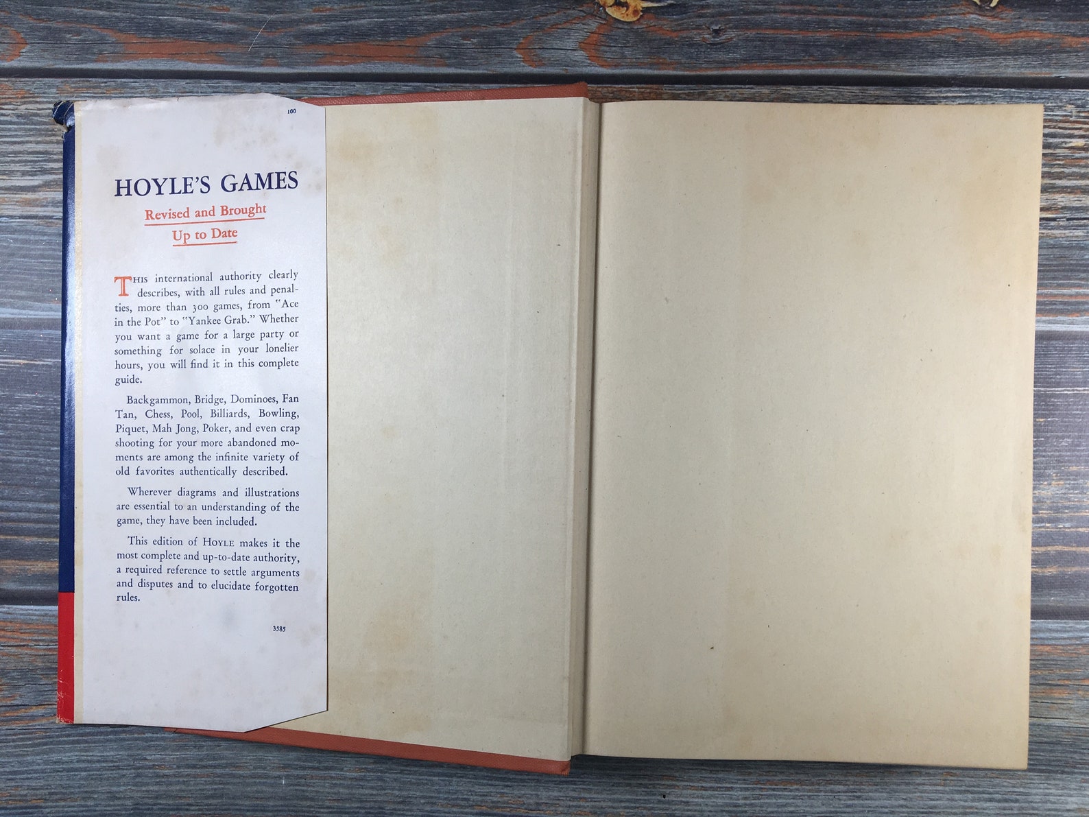 1940 HOYLES Complete and Authoritative Book of GAMES Edmond | Etsy