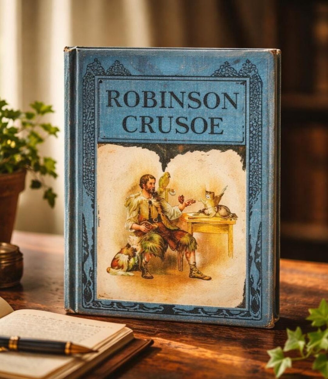 Robinson Crusoe – Illustrated Antique Hardcover | Daniel Defoe ...