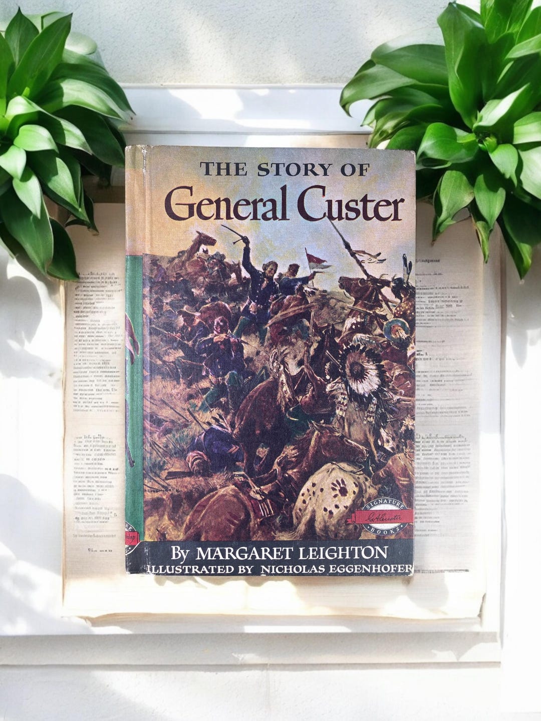1954 "the Story of General Custer" Illustrated Children's US History ...