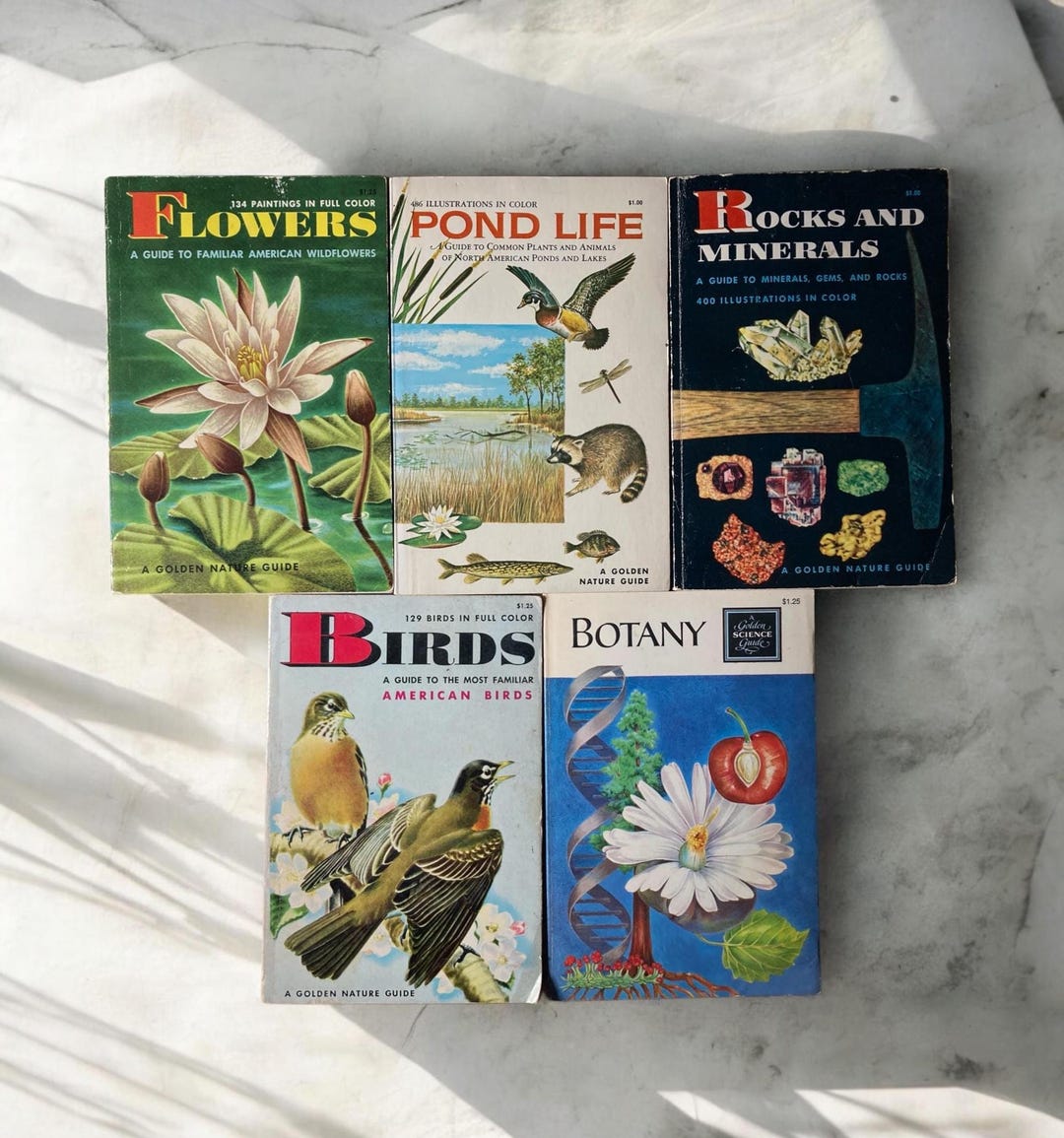 Set of 5~ Golden Nature Guides Color Illustrations Softbound Vintage ...